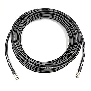 Custom Cable Connection 10 Foot BNC Male to BNC Male LMR400 Times Microwave 50 Ohm Coax Low Loss Antenna Cable for Ham Radio, WLAN, CB Radio and WiFi Antenna Feeders