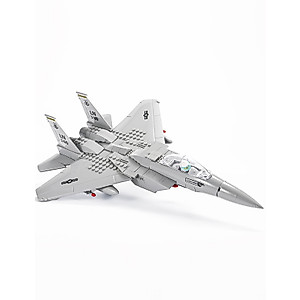 SEMKY Military F-15 Eagle Fighter Jet Air Force Building Block Set (262 Pieces) Toys Gifts for Military Fans and Kid