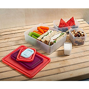 Bentology Bento Box Portion Control Lunch Box - Meal Prep Container Kit with Weight Loss Plan Booklet