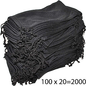 2000 PCS Eyeglasses Microfiber Pouches Cleaning Case Bag Black