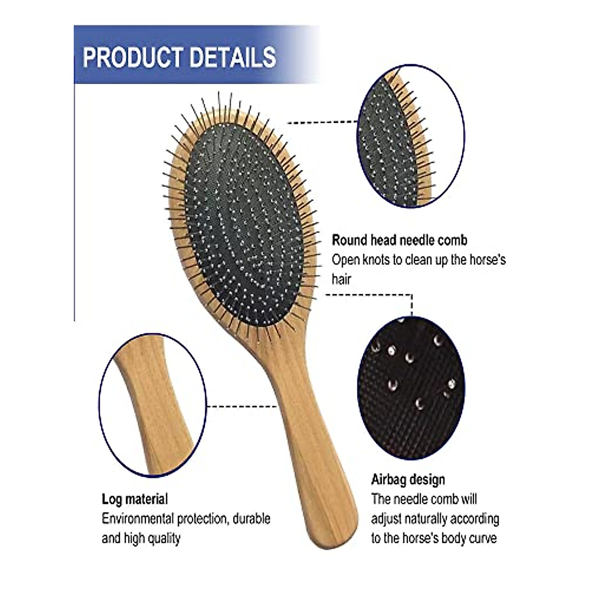 Ueemph Horse Grooming Kit,10-Piece, Black Storage Bag,Horse Brushes Set,Horse Sweat Scraper,Mane Comb,Horse Grooming Gloves,100% Horsehair Brush,Horse Gifts for Girls