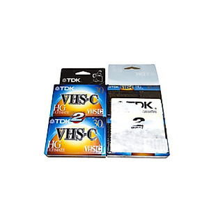TDK VHS-C HG Ultimate Camcorder Videotape 2 Packs (2 Tapes Per Pack) TC-30HG