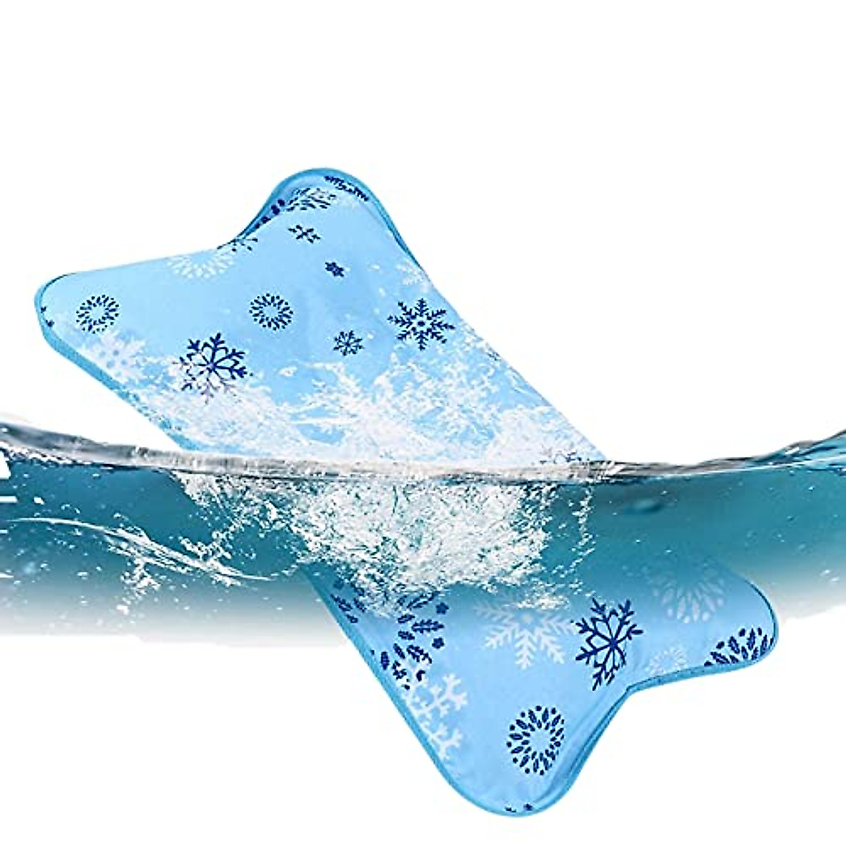 Salmue Cooling Pillow, Cool Neck Pillow, Multi Functional Children Adult Waterproof Ice Cooling Cushion Water Pillow Reversible Cool Gel Pillow for Student Office Car Home Travel