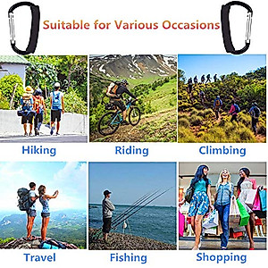 Grocery Bag Holder Shopping Bag Handle Carry Hook Aluminium Large Snap Hook Hanger with Soft Grip, 5 Pack