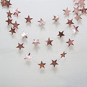 Rose Gold Twinkle Little Star Moon Garland Planet/Constellation Party Decorations Ramadan Crescent Garlands Stars Streamer Banner Kids Birthday/Bdau Wedding Anniversary Baby Shower EID Party Supplies