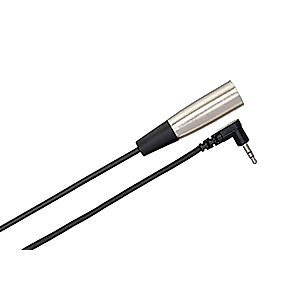 Hosa XVM-110M Right Angle 3.5 mm TRS to XLR3M Microphone Cable, 10 Feet