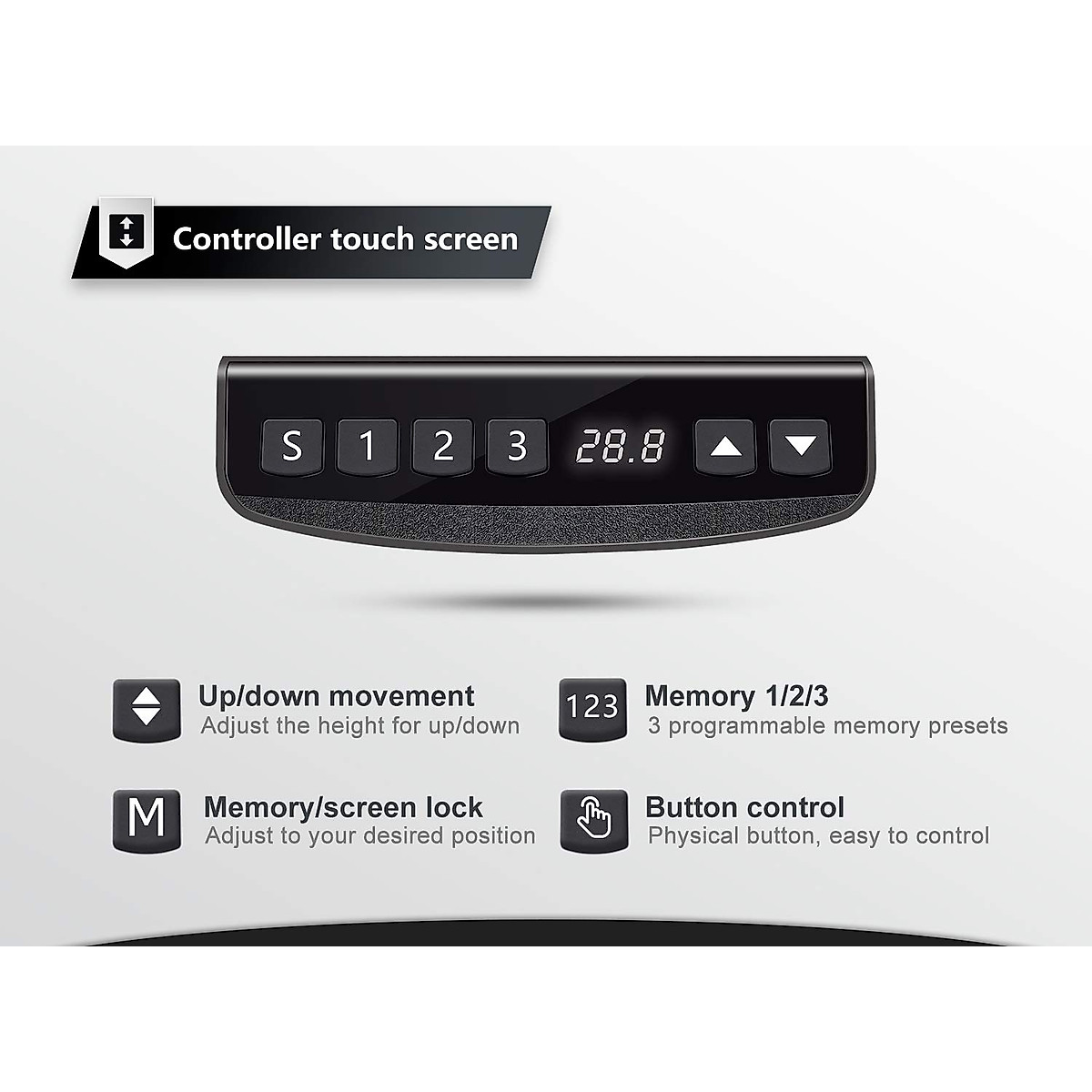 FEZIBO Dual Motor Height Adjustable Electric Standing Desk with Keyboard Tray, 48 x 24 Inch Sit Stand Table with Splice Board, Black Frame/Rustic Brown and Black Top