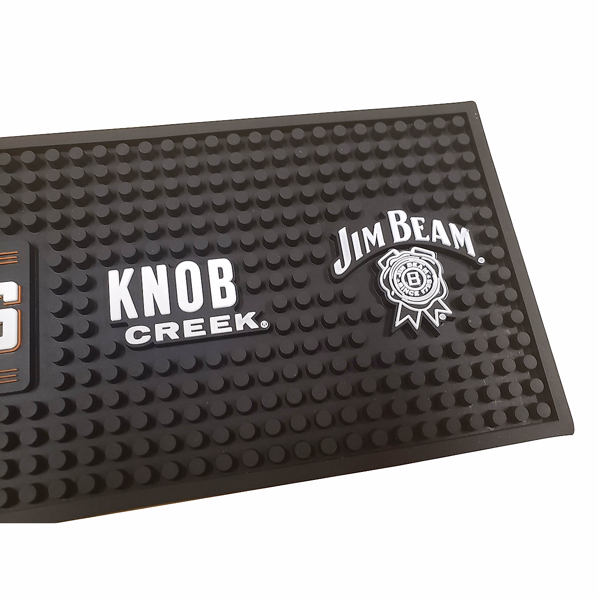 Bourbon Legends Bar Mat Spill Rail Officially Licensed Mat - 23.5" x 5.0" - Maker's Mark, Basil Hayden, Knob Creek, Jim Beam