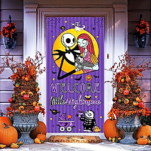 LANFUBEISI Baby Shower Door Banner, Green, 35.4x70.8inch Cotton, Cartoon Themed, Indoor Outdoor Christmas Party Decoration