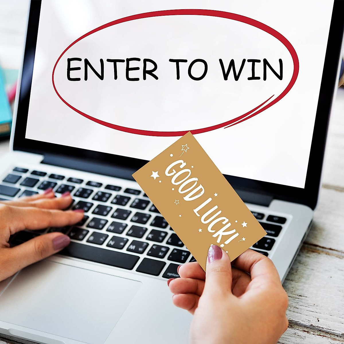 300 Pcs Classic Enter to Win Raffle Tickets Cards 3.5 x 2 Inch Entry Form Ticket Cards for Contest, Auction, Raffles, Ballot Box with Space for Name, Email Address Phone Number Fields (300)