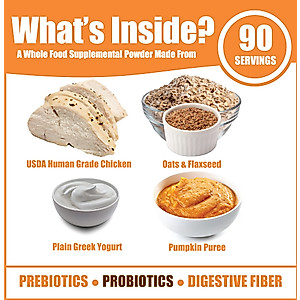 Whole Life Pet Healthy Gut Daily Supplement for Dogs – Probiotics, Prebiotics, Pumpkin. Helps Digestion + Stool Formation. Mixes in Food or with Water for Hydrating Snack