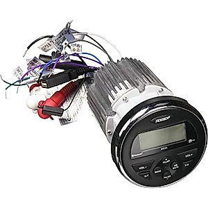 Jensen MS3A AM|FM|USB Waterproof Compact Bluetooth Stereo with App Control, 160 watts (40W x 4), Bluetooth Streaming Audio (A2DP/AVRCP), Rear USB for MP3, Rear AUX in (RCA), Line-Out (RCA) (Renewed)