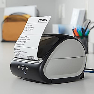 DYMO LabelWriter 5XL Direct Thermal Label Printer with USB and Ethernet Connectivity, Black - Monochrome, 62 Labels Per Minute, 300 dpi, 4 x 6
