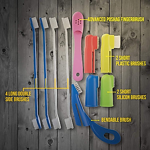 Generic Dog Toothbrush, Cat and Dog Finger Toothbrush, Best Dog Brush Set, Puppy Tooth Brushing Kit with Bristles for Large and Small