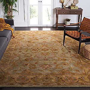 SAFAVIEH Heritage Collection Accent Rug - 2' x 3', Blue & Beige, Handmade Traditional Oriental Wool, Ideal for High Traffic Areas in Entryway, Living Room, Bedroom (HG811B)