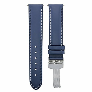 Ewatchparts 18-24MM GENUINE LEATHER WATCH BAND SMOOTH DEPLOY CLASP COMPATIBLE WITH IWC