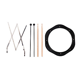 ReunionG Percussion Practice Bell Kit Set Professional Music Stand Xylophone with Bag Case for School Kid Band Teacher