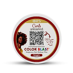 Curls Unleashed Color Blast Temporary Color Wax, Infused with Beeswax & Castor Oil, Sangria (6.0 oz).