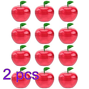 Healvian 24Pcs Apple Shape Candy Box Christmas Apple Container Plastic Chocolate Box Gift Fillable Balls Red Apple Container