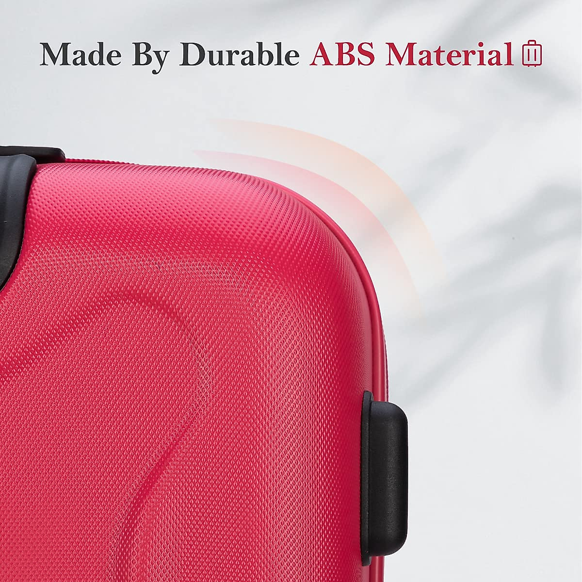 Widfre Luggage Sets 3 Pieces Carry on Suitcase Hardshell Lightweight Travel with Double Spinner Wheels Locks TSA Approved (Hot Pink)