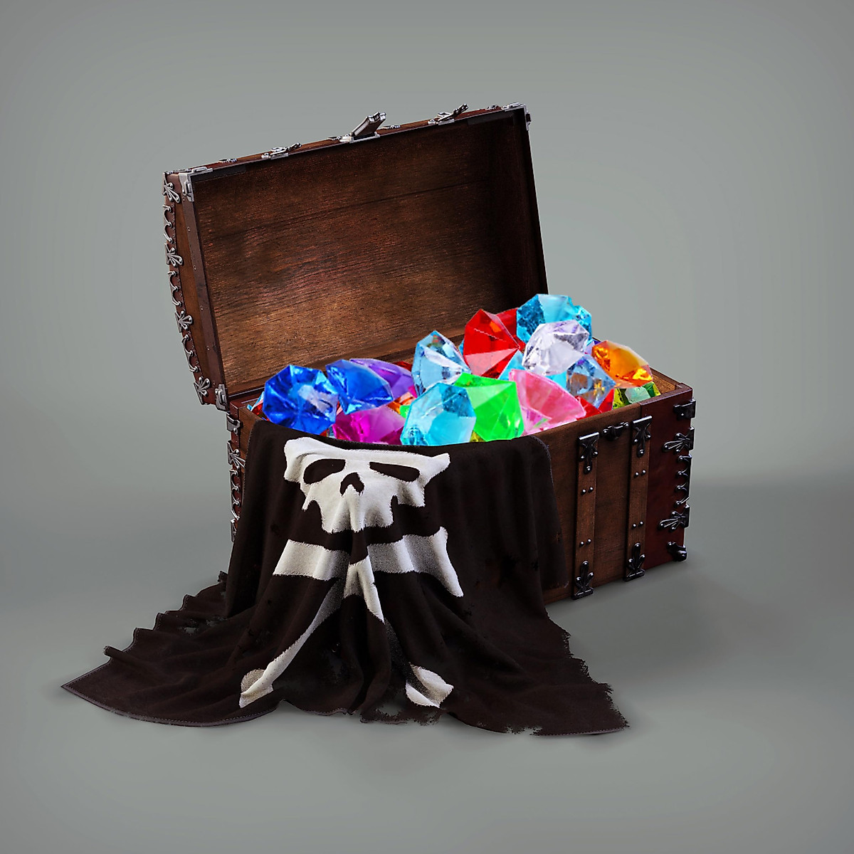 jollylife 36PCS Acrylic Diamond Gems Jewels Pirate Treasure Chest Hunt Party Favors 25 Carat