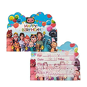 Dicite GOINAOZ 20 pcs cocomel Invitation Cards, cocomel Themed Party Supplies, Birthday Party Supplies.