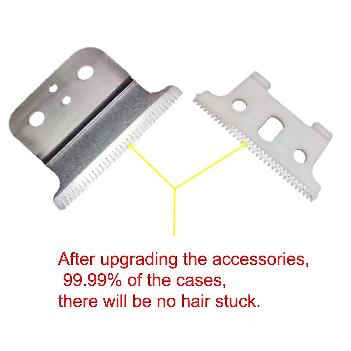 AONT Upgraded Version Replacement T Blades Compatible with Andis T Outliner,Andis GTX (1 Pcs, Sliver)