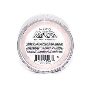 Palladio 4 Ever+Ever Mattifying Loose Setting Powder, Brighten Dark Circles, Lightens, and Creates a Look Of Luminosity, Soft, Radiant Finish All Day Wear, (Brightening Powder)