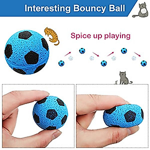32 Pieces Foam Sponge Football Cat Toy Interactive Cat Soccer Toy Pet Sports Ball for Cat Kitten