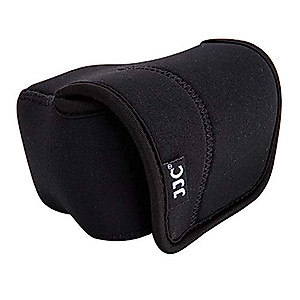 JJC Black Ultra Light Neoprene Camera Case, Compatible with X-E4 X-T30 II X-T30 X-T20 X-T10 +Short Prime Lens, 18mm F1.4/ 27mm F2.8/ 35mm F2, Pouch Bag Fuji X100V X100VI, Compact Size 127x85x84mm