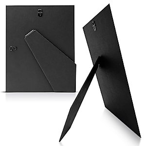 iFrame DIY Adjustable Easel Back for 8x10 Picture Frames – Solid Black Cardboard Display Stand for Photos, Art, Tiles & More, Tabletop Easel, Made in USA (Pack of 4)
