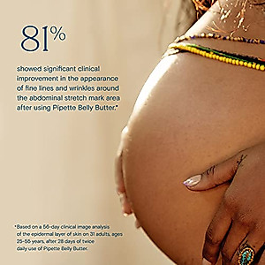 Pipette Belly Butter - Stretch Mark Cream for Pregnancy, Clean Hydrating Ingredients to Help Retain Skin’s Moisture, Shea Butter & Squalane, 3.8 fl oz