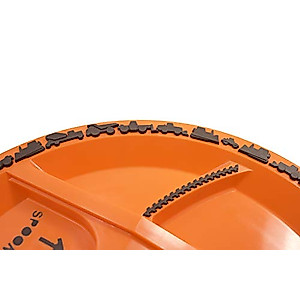 Constructive Eating Made in USA Construction Plate for Toddlers, Infants, Babies and Kids - Made With Materials Tested for Safety