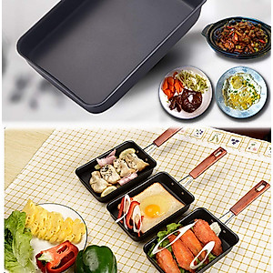 JapanBargain 1811, Japanese Tamago Egg Pan Iron Omelet Pan Tamagoyaki Omelette Pan Rectangle Frying Pan, Induction Cookware Pan, Made in Japan