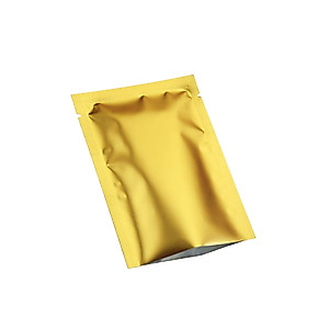 100/200PCS Matte Gold Metallic Foil Open Top Mylar Bags (200, 10x15cm (4x6"))