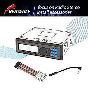 RED WOLF Car Stereo Wiring Harness Adapter Connector Replacement for Hyundai Sonata Tucson 1999-2007, Kia Optima Sorento 2001-2006 Aftermarket Radio Wire Cable Plug