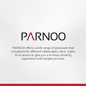 PARNOO Stem Wine Glasses - Tall 19 oz Wine Glass for White & Red Wine - Dishwasher-Friendly Stemware Glass Set for Party, Wedding, Birthday, Anniversary, & Home Use - Clear Wine Glasses Set of 4