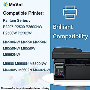 MxVol Compatible PB-211 Toner Cartridge Replacement for Pantum PB-211 PB211 EV Toner for Pantum P2502W M6552NW P2500W M6602NW M6550NW M6600NW P2207 Series Printer (Black, 2-Pack)