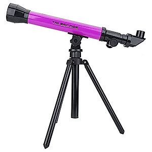 Telescope for Kids Beginners, Travel Scope, Equipped with 20X, 40X, 60X Interchangeable Eyepieces, Portable Travel Telescope with Tripod, Best Gift for Child (Purple)
