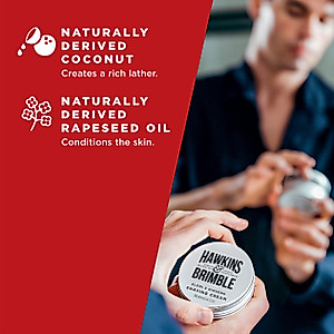 Hawkins & Brimble - Shaving Cream for Men, 100g - Luxurious Shaving Cream for Sensitive Skin and Nourishing - Smooth Finish Shave for Men without Animal Testing - Signature Elemi & Ginseng Fragrance