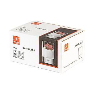 Bormioli Rocco Barglass Set of 6 Heavy Base Shot Glasses - 1.7 oz. - Made In Italy.