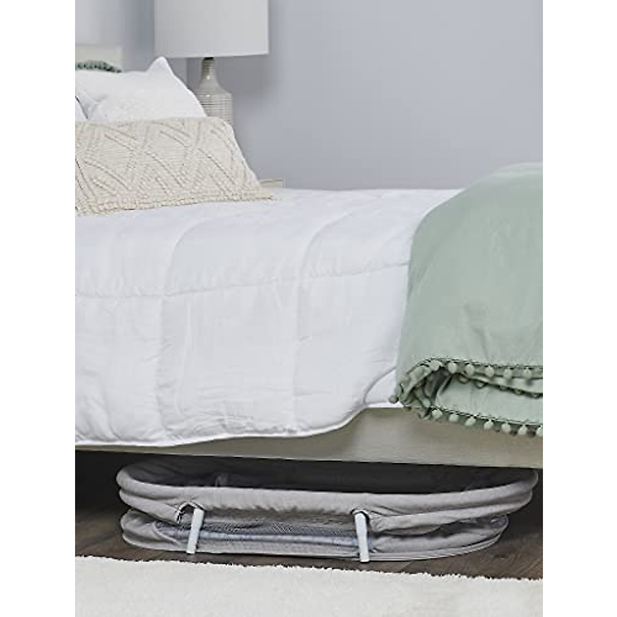 Regalo Baby Basics™ Infant Bassinet, Gray, Portable and Collapsible, Includes Padded Insert