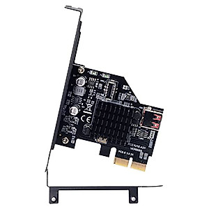 ChenYang 2 Port USB 2.0 ＆ USB 3.1 Gen 2 Type-E Front Panel Socket to PCI-E 2X PCI Express Expansion Card Adapter