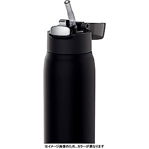 Peacock APA-R70 ASM Water Bottle, Straw, Mug, Bottle, 22.8 fl oz (680 ml), Cold Retention, Smoky, Blue