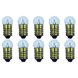 CEC Industries #1447 Bulbs, 18 V, 2.7 W, E10 Base, G-3.5 Shape (Box of 10)