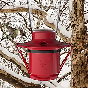 Hummingbird Feeder Heater in Freezing Outdoors Bird Feeder Heater Attaches to Feeder Bottom Backyard Bird Feeder Heater Hearth for Garden Patio Yard Hummingbird Feeder Heater (Red Heater -No Feeder)