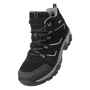 Mountain Warehouse Voyage Mens Waterproof Walking Mid-Boots Jet Black 14 M US Men