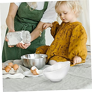 VOSAREA 1pc Fruit Salad Bowl Mini Glass Bowls Ceramic Soup Bowl Fruit Containers Porcelain Serving Bowl Trifle Bowl Modern Salad Dinner Bowl Home Salad Bowl Household Fruit Bowl Crystal