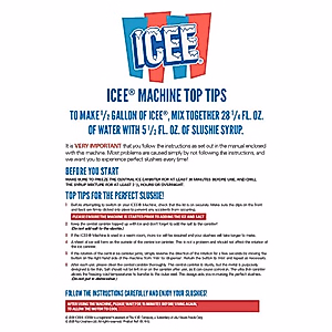 iscream Genuine ICEE Brand Counter-Top Sized ICEE Slushie Maker - Spins Your Pre-Chilled Ingredients with Your Ice into ICEE Slushies!