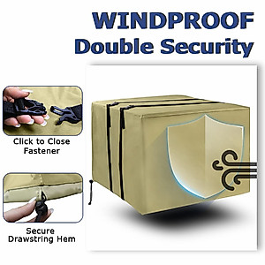 ONELIGHT Window Air Conditioner Unit Cover - AC Covers for Outside,Fit up to 17"x13"x12"